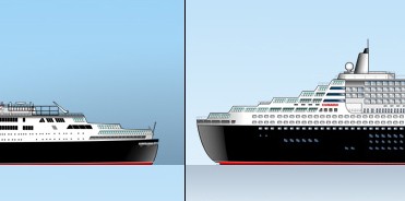 Cruise Talk: QM2's Stern Is Taking Shape